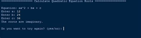 How To Calculate Quadratic Equation Roots Using Python Sourcecodester
