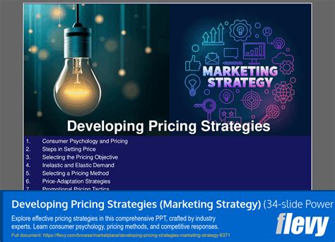 Developing Pricing Strategies Marketing Strategy Ppt Slide Deck