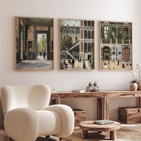 Luvia Victorian Mansion Set Of 3 Posters Classic Garden Estate