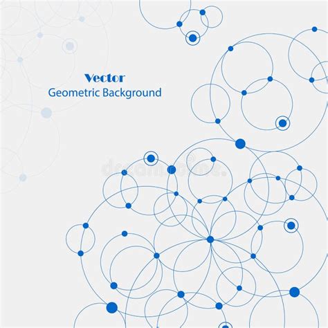 Geometric Pattern With Connected Circles And Dots Stock Vector Illustration Of Computer