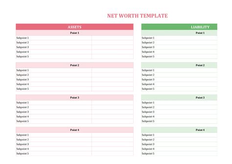 Net Worth Template Onlyoffice Onlyoffice