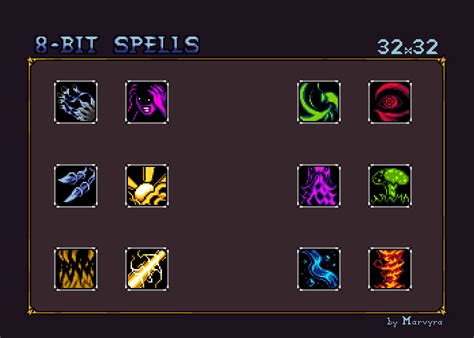 My 8 Bit Spell Icons Is Now Available Unique 8 Bit Spell Icons 32x32 By Marvyra