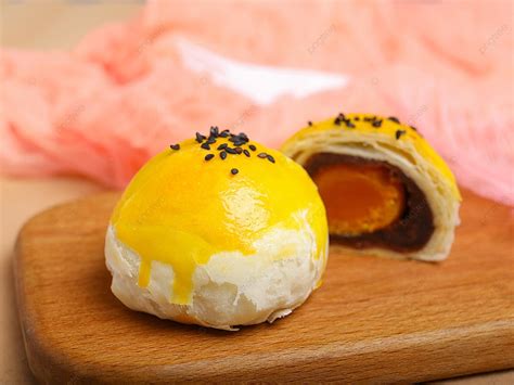 Photo Of Delicious Golden Egg Yolk Pastry Background Dessert Egg Yolk