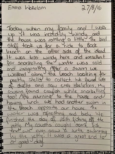 Diary Entry Template