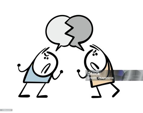 Ilustración De Dos Hombres Enojados Están Discutiendo Ilustración