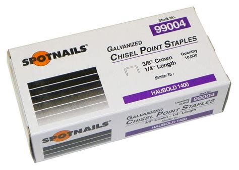 Spotnails 99004 38 X 14 Chisel Point Galvanized 1400 Series Fine W