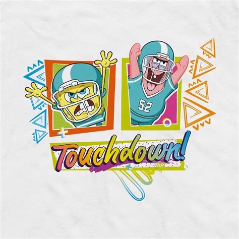 Spongebob Squarepants Spongebob And Patrick Touchdown Fleece Crewneck