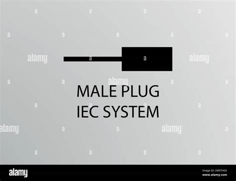 Male Plug Iec System Symbol Vector Symbol Design Engineering Symbols