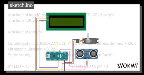 Nano Hultrasonic Radar Wokwi Esp32 Stm32 Arduino Simulator