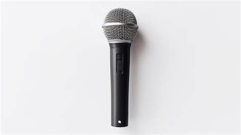 Premium Ai Image A Black And Silver Microphone