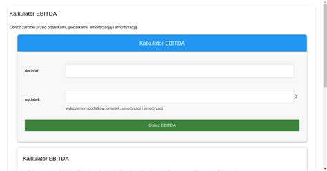 Kalkulator Ebitda Oblicz Zysk Przed Odsetkami Opodatkowaniem Amortyzacją