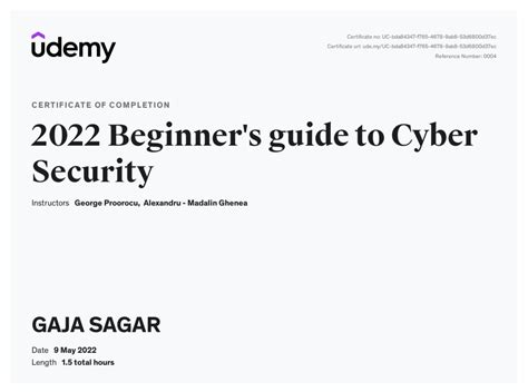 Gaja Sagar On Linkedin Udemy Course Completion Certificate