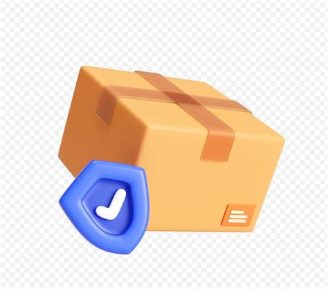 Premium Psd Parcel Box With Security Shield Transportation Safety 3d