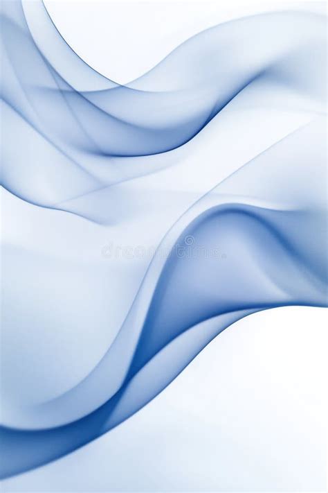 Elegant Blue Waves Creating A Dynamic And Flowing Abstract Design On A Clean White Background