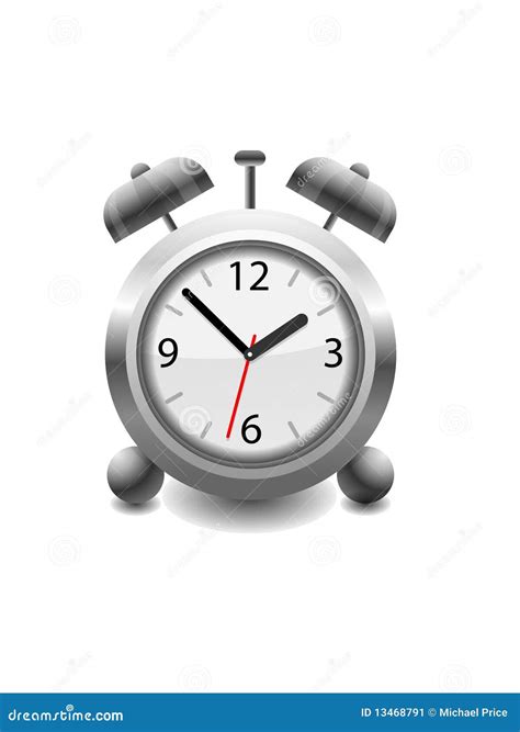 Vector Illustration Of A Retro Analog Alarm Clock Stock Vector