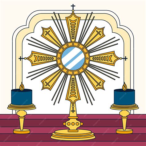 Premium Vector Hand Drawn Monstrance Illustration