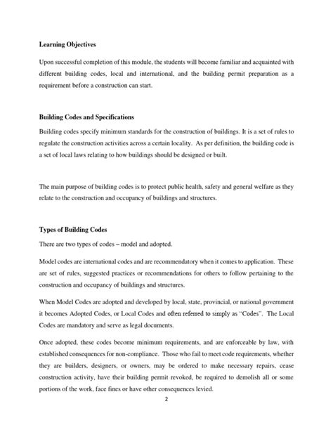 module 1 codes and building permit pdf building code