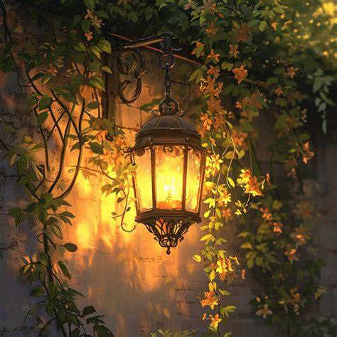 Glass Lantern Hanging From A Tree Midjourneyv6 Aiartgeneratedart