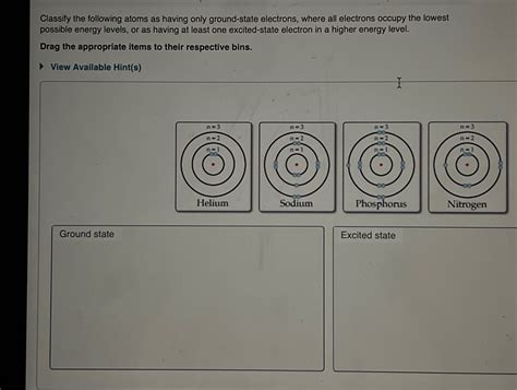 solved classify the following atoms as having only