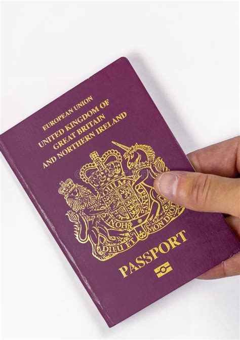 United Kingdom British Passport On White Background Stock Image
