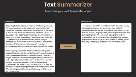 text summarizer app