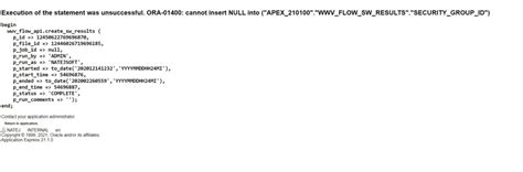 Oracle Apex 211 Error During Import Work Space Oracle Forums
