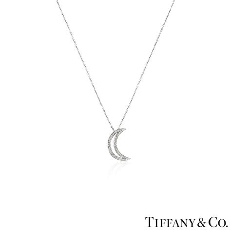 Tiffany And Co Platinum Diamond Moon Pendant 60006979 Rich Diamonds