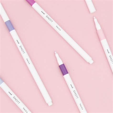 Papelaria Online - Fineliners Uni Emott - Conjunto 5 cores