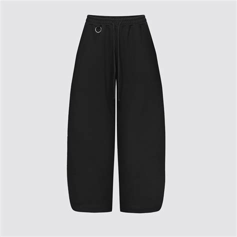 Flowy Barrel Sweatpants Black Cubby