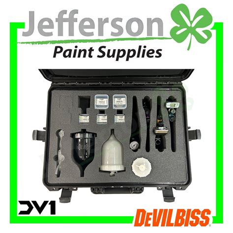 Devilbiss Dv1 Ultimate 3 Spray Gun Case Kit Base Clear Touch Up
