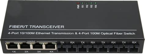 Ethernet Switch Full Half Duplex 10 100 Mbps Fiber Optic Led Indicator