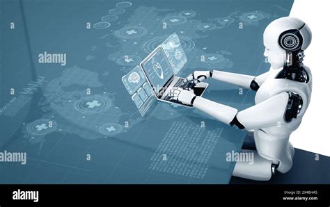 Mlp 3d Illustration Future Medical Technology Controlled By Ai Robot Using Machine Learning And