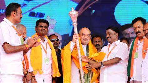 Give Nda 25 Seats In Tamil Nadu Says Shah Congress Dmk Are 2g 3g