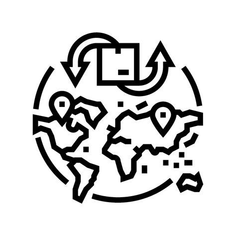 Cross Border Trade Logistic Manager Line Icon Vector Illustration 32516543 Vector Art At Vecteezy