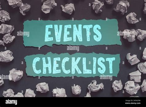 Text Sign Showing Events Checklist Word Written On Invaluable Tool For Successfully Managing