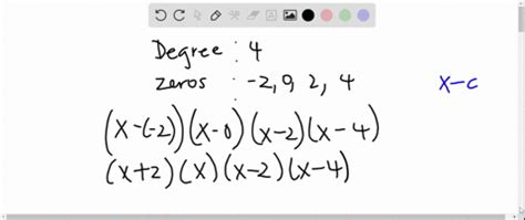 SOLVED Find A Polynomial Of The Specified Degree That Has The Given Zeros Degree Zeros