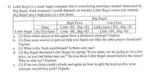 Solved Little Bagel Is A Small Bagel Company That Is