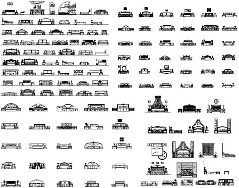 2d Cad Blocks Of Antique Type Bed Dwg Autocad File Cadbull