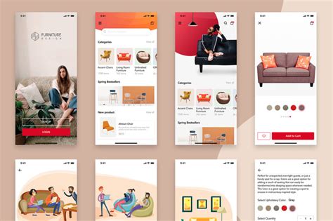 Furniture Design UI Kit By Hoangpts TheHungryJPEG