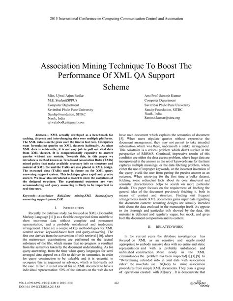 Pdf Association Mining Technique To Boost The Performance Of Xml Qa