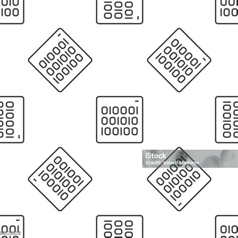 회색 선 바이너리 코드 아이콘 흰색 배경에 원활한 패턴을 격리 벡터 0에 대한 스톡 벡터 아트 및 기타 이미지 0 1 가상현실 Istock