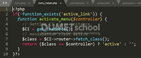 cara membuat halaman dinamis dan menu active menggunakan codeigniter