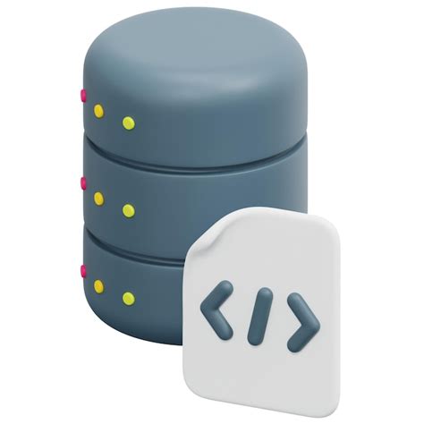 Premium Psd Database 3d Render Icon Illustration