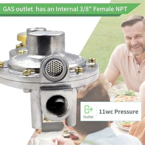 Pol Inlet 2 Stage Propane Gas Regulator With Pressure Gauge Kitchen