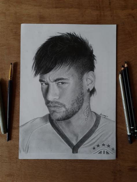 Pencil Drawing Neymar Jr Marvel Art Drawings Drawings Easy Drawings