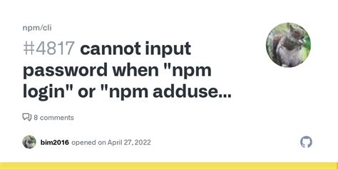 Cannot Input Password When Npm Login Or Npm Adduser At Command Line