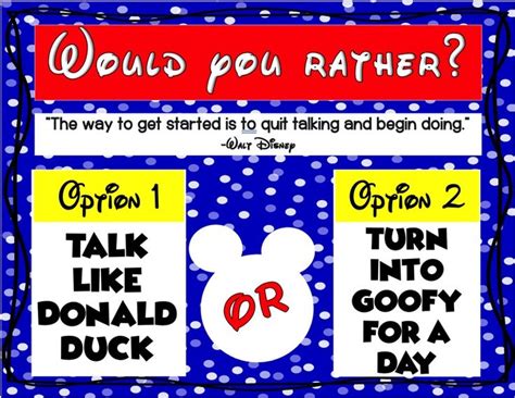 Would You Rather Disney Edition Funny Would You Rather Disney