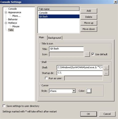 Adding Git Bash In Console2 Aldomatic