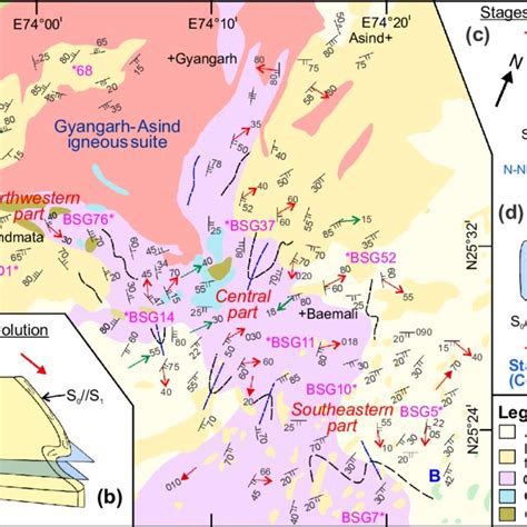 A A Simplified Geological And Structural Map Of The Study Area