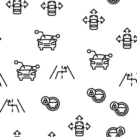 Smart Car Vector Seamless Pattern 10016466 Vector Art At Vecteezy